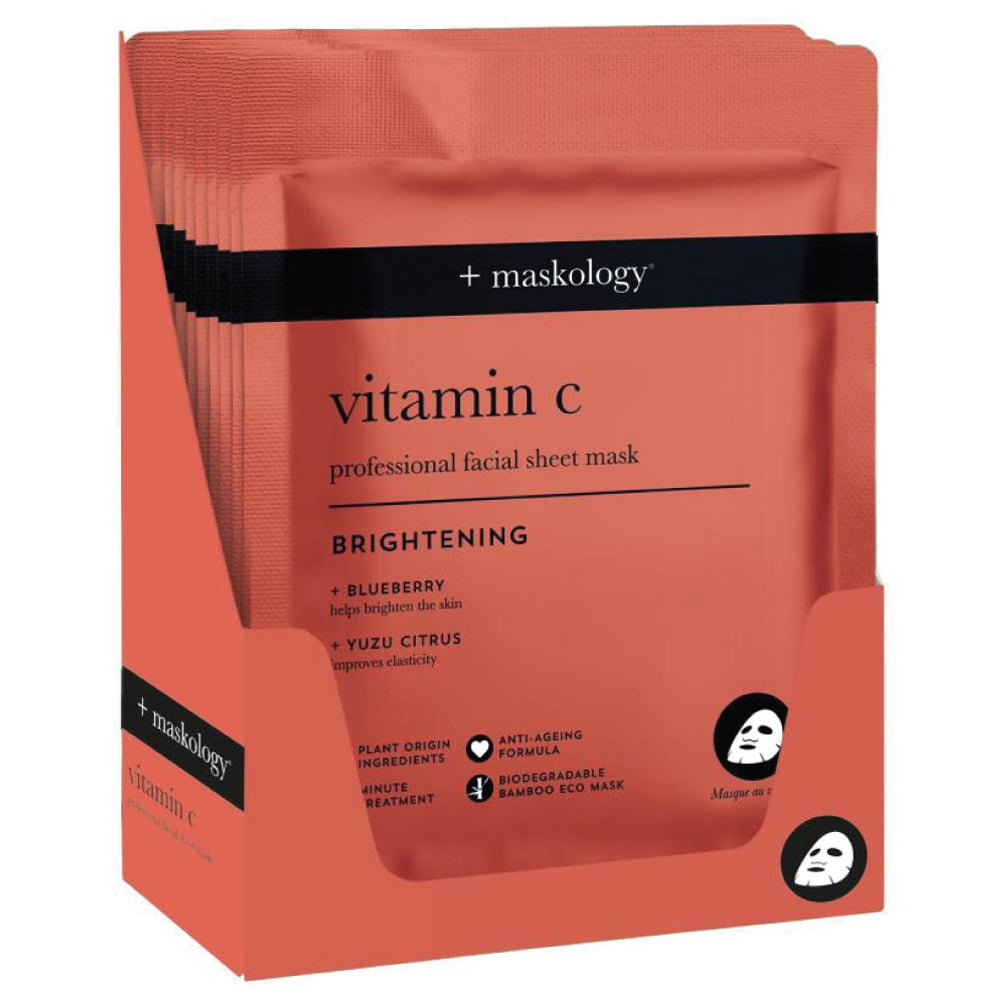 Maskology VITAMIN C Professional Facial Sheet Mask - Box of 12 Sachets ...
