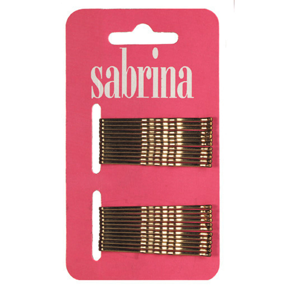 Sabrina Bobby Pins Gold 24 per Card | Hair & Beauty World